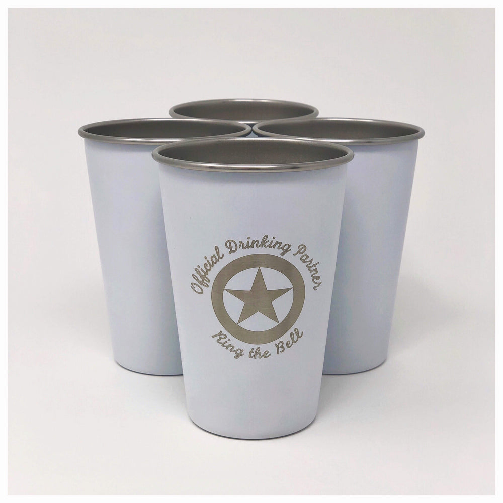 Beer Die Cups | 16oz Steel Pint Glasses | Beer Bells ...